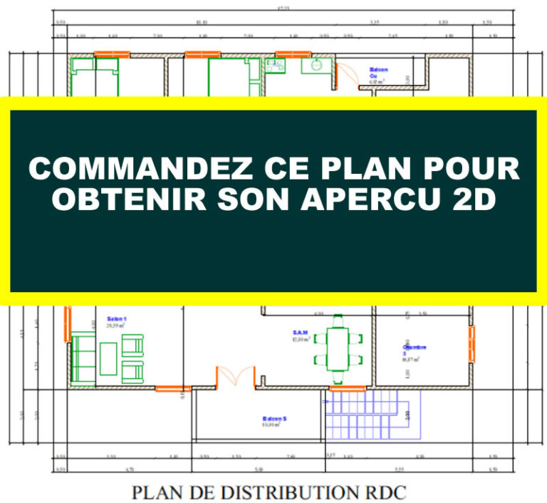 Plan de maison R+1 avec 2 appartements à l'étage